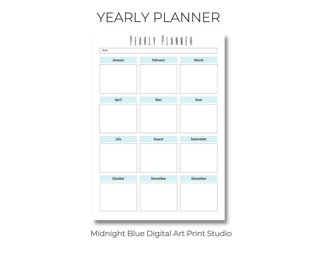 2024 Printable Yearly Planner, Undated Planner, New Year Planner 2024 ...