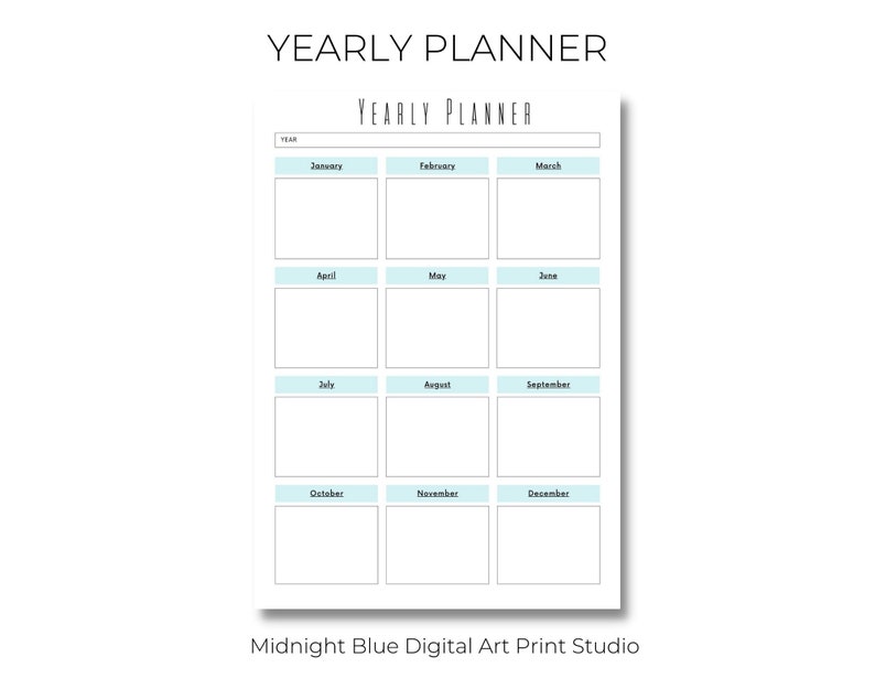 2024 Printable Yearly Planner, Undated Planner, New Year Planner 2024 ...