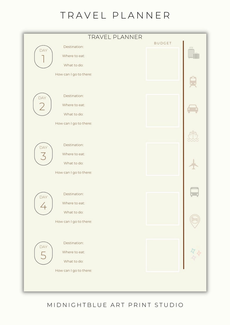 2024 Travel Planner Digital Printable, Travel Planner, Journey Planner, Trip Programmer, to Do ...