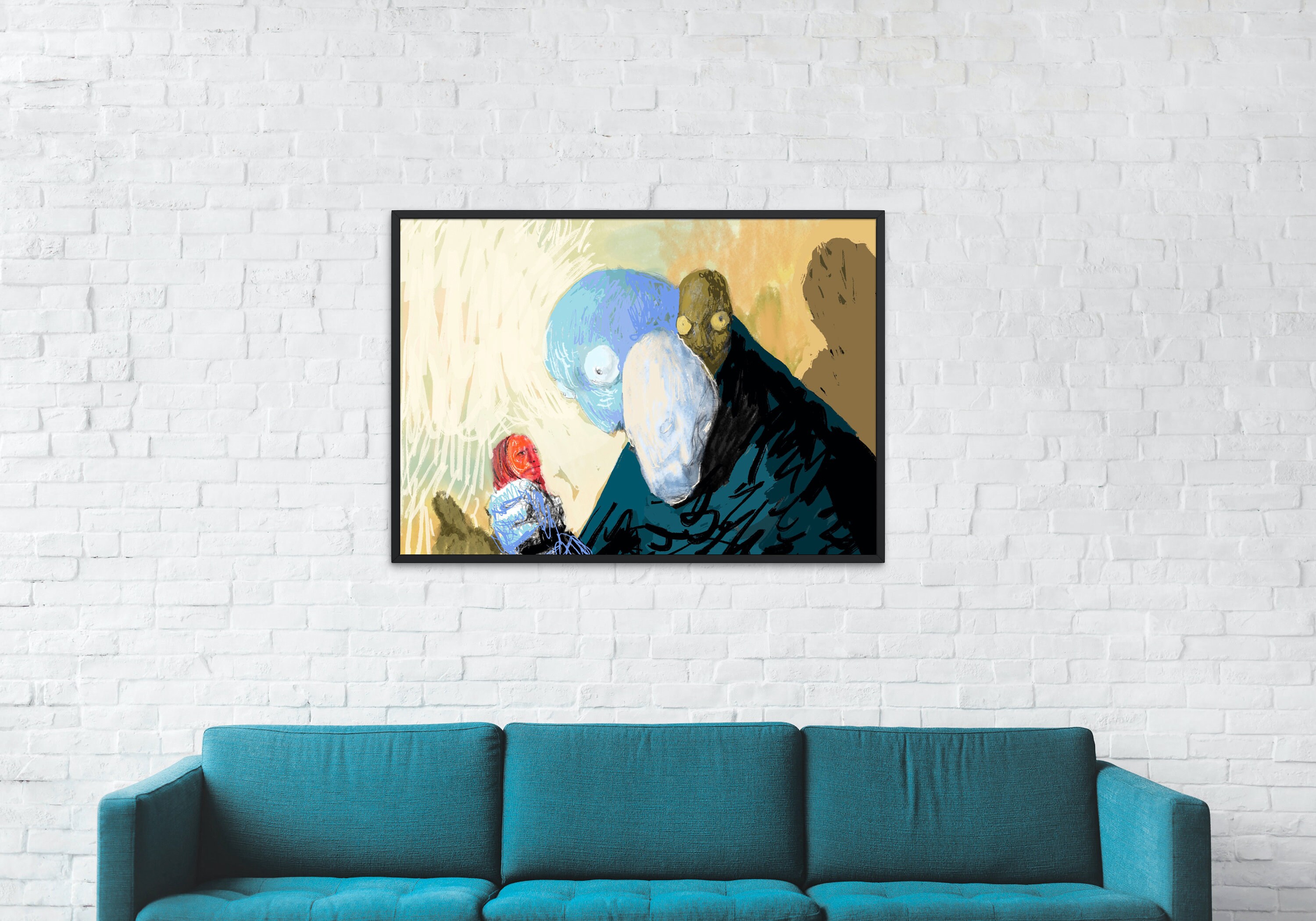 Illustration Wall Art Printable Portrait Digital - Etsy