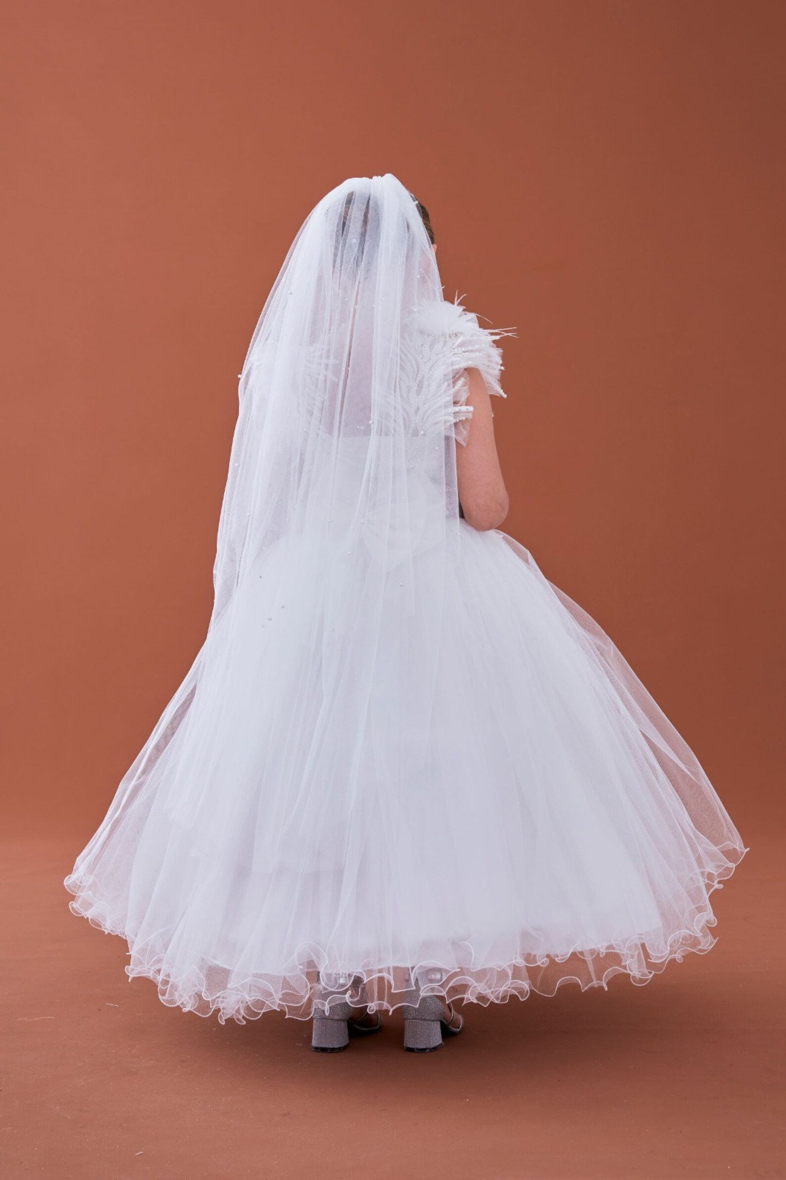 White Color Girl Dress Flower Girl Dressprincess Ball - Etsy