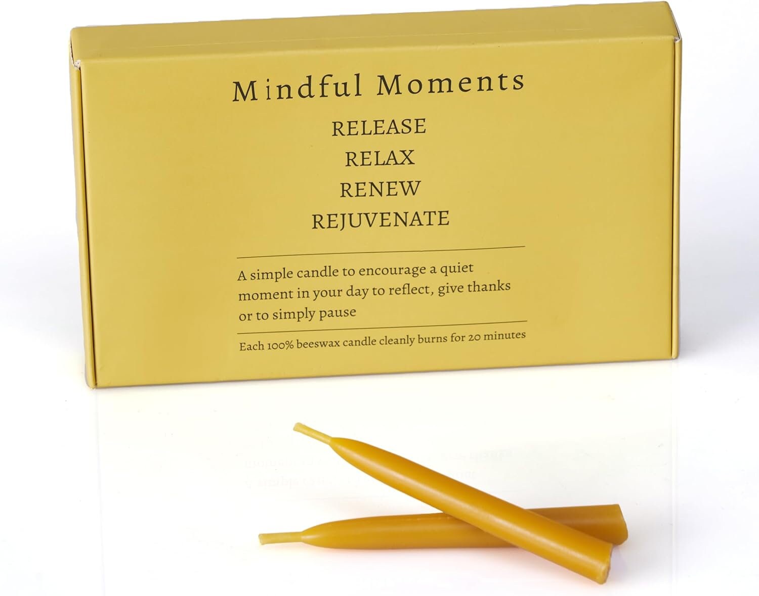 Mindful Meditation Candle Refill Set With 30 Mini Taper Candles 1 Month ...