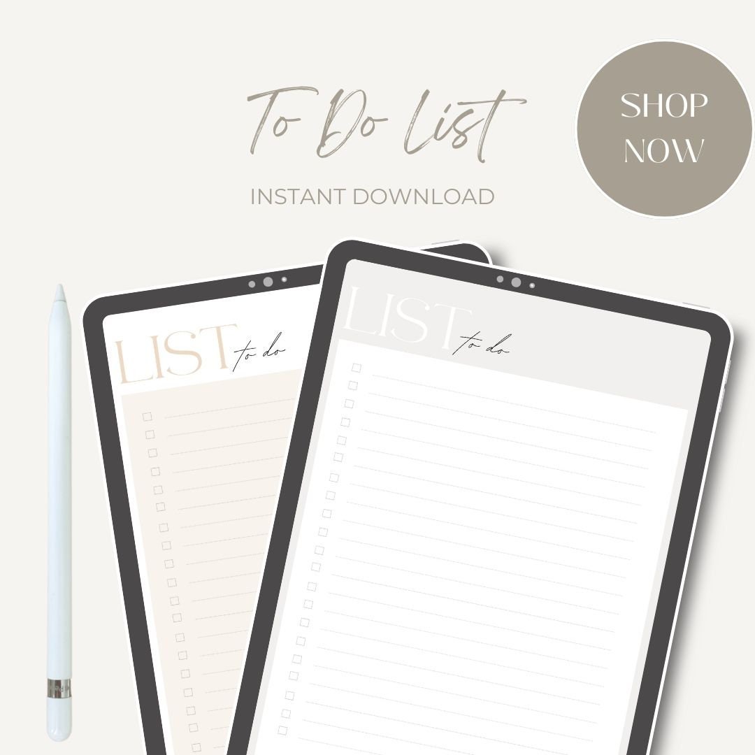 Minimal to Do List Printable, Simple to Do List Template, Productivity ...