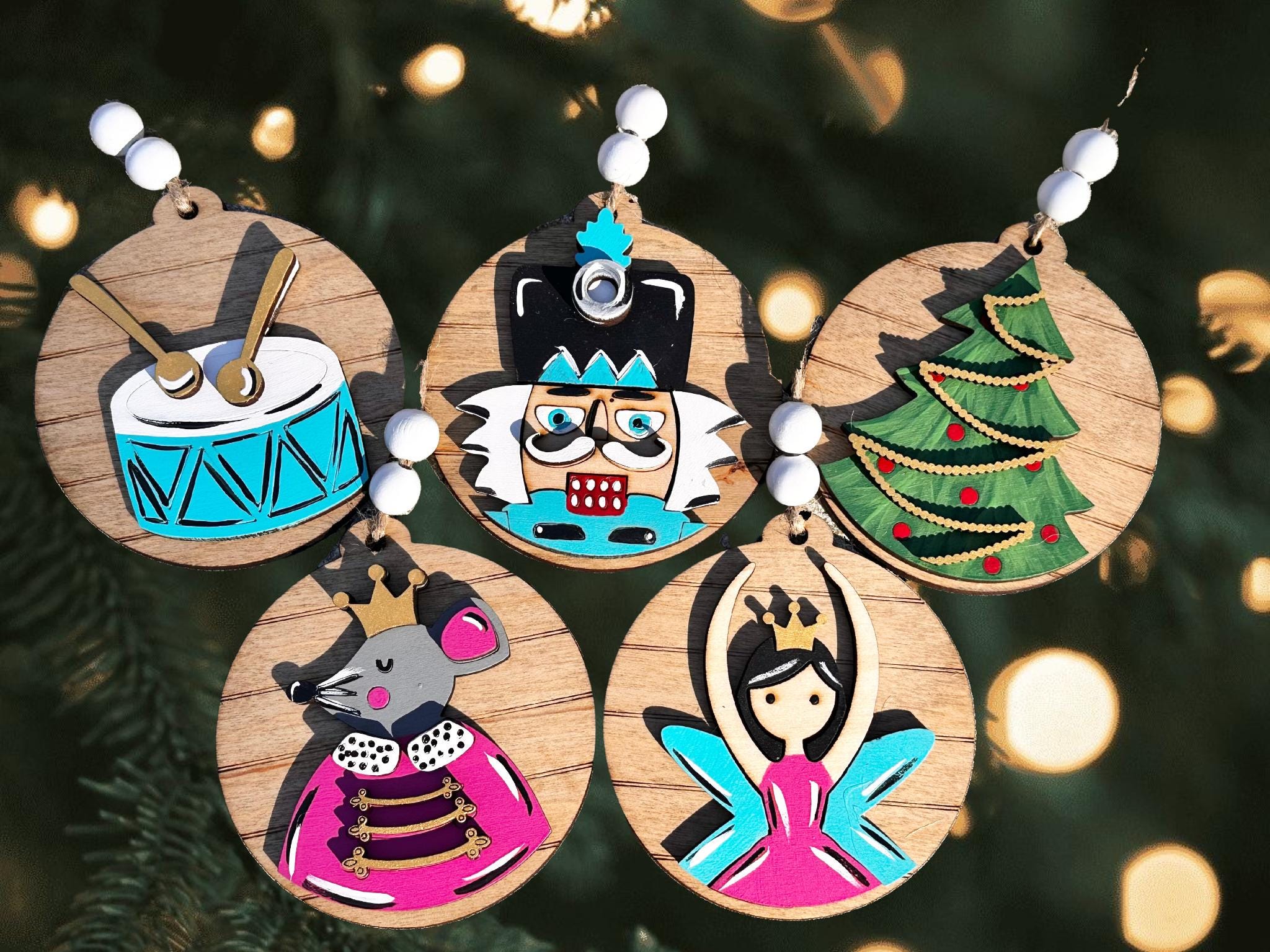 Nutcracker Set of 5 Ornaments - Etsy