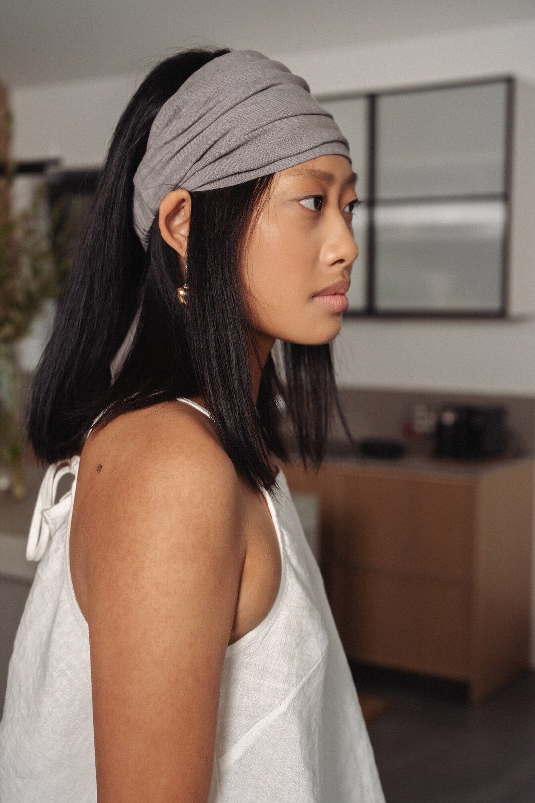 Linen Handmade Headband – Bendy Hair Band – Yoga Linen Headband Women ...