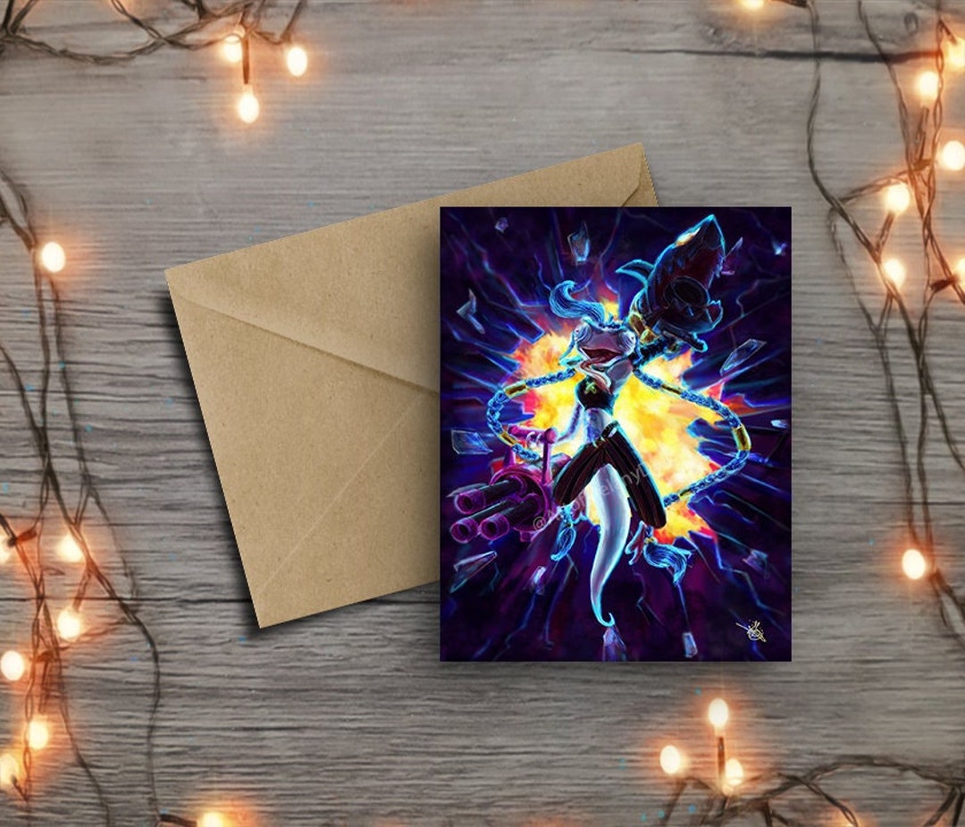 Postcard Jinx Chameleon Arcane League of Legends Postcard - Etsy