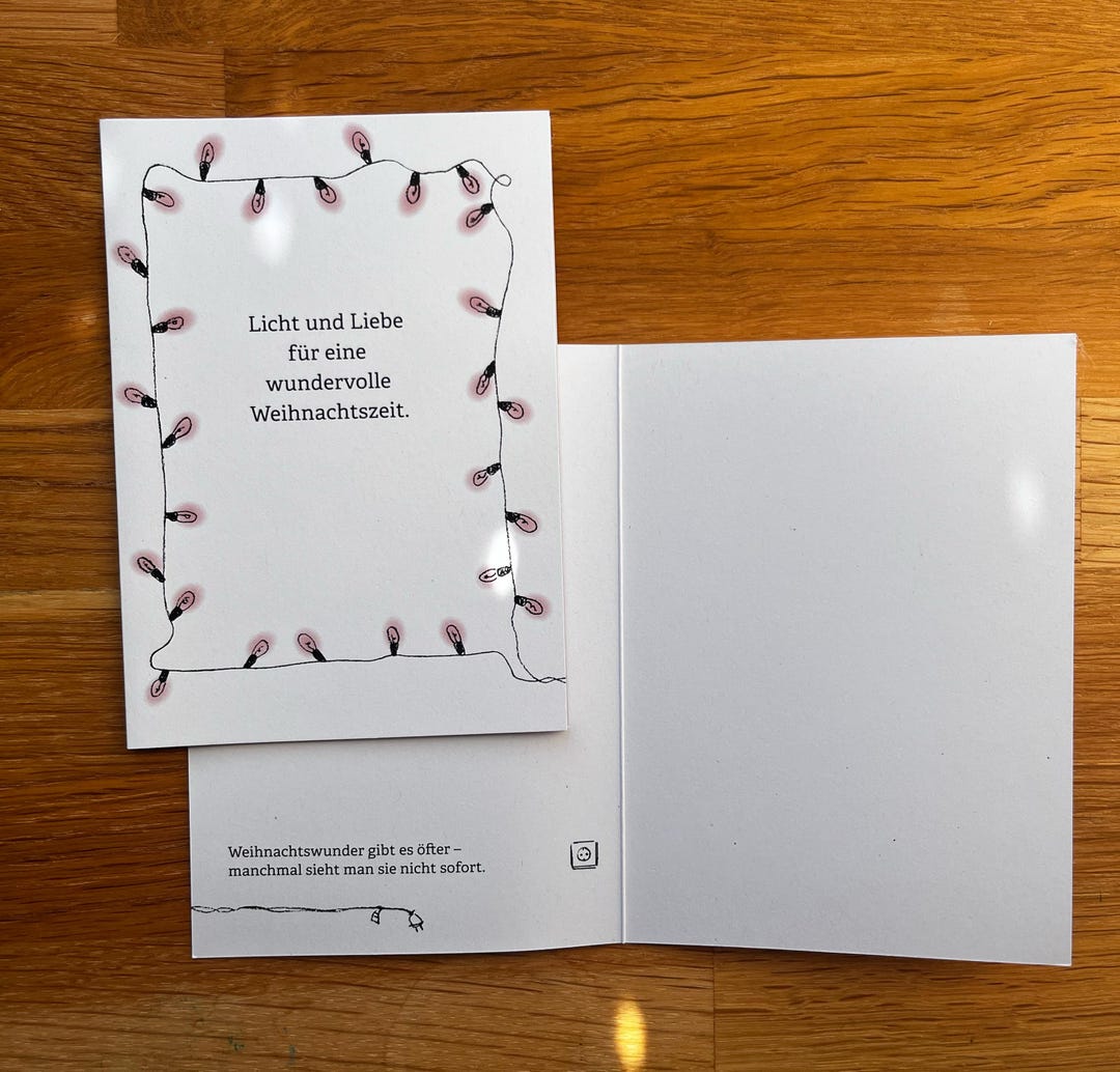 Christmas Card – String of Lights - Etsy