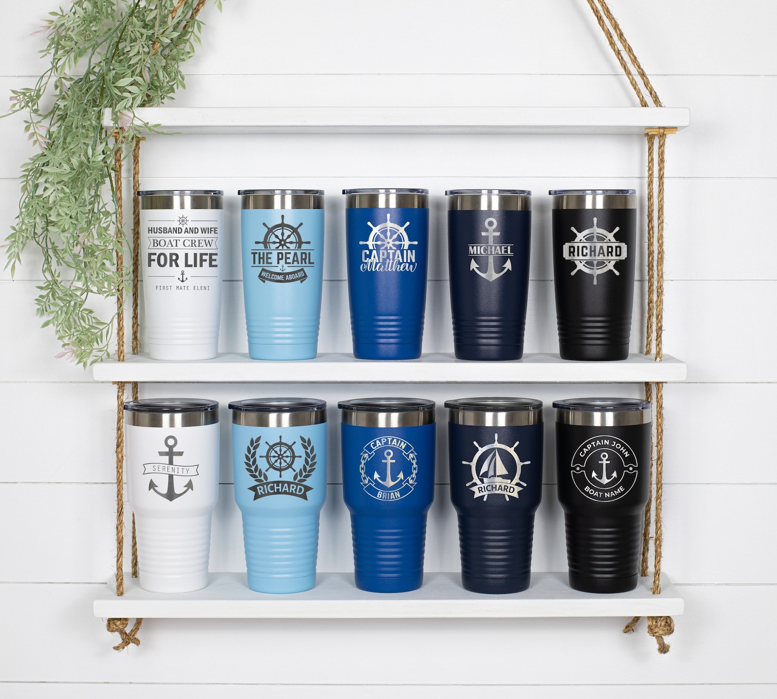 Personalized Boat Tumblers Boat Accessories Boat Gift Nautical Gifts ...