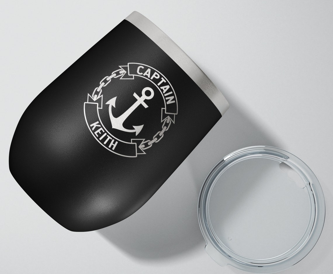 Personalized Captain First Mate Cups Nautical Tumbler Boat Captain Gift ...