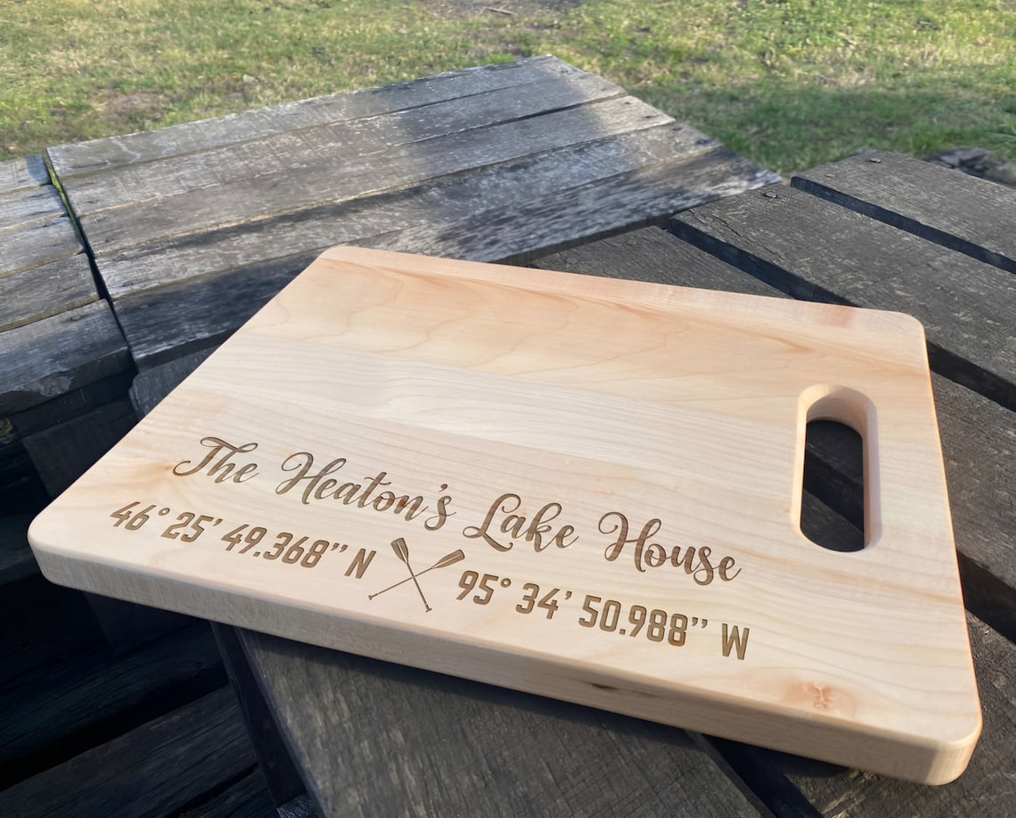 Lake House Cutting Board Personalized Lake House Decor - Etsy