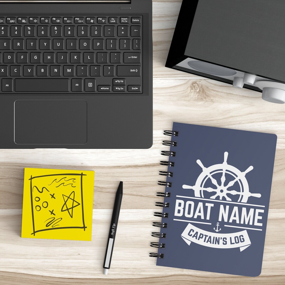 Boat Accessories Personalized Boat Log Book Captain's Log Journal Boat ...