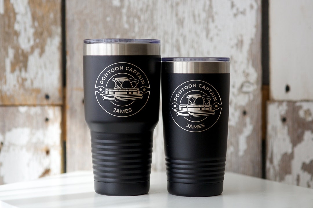 Pontoon Captain Tumbler Personalized Pontoon Cup Pontoon Boat Gifts ...