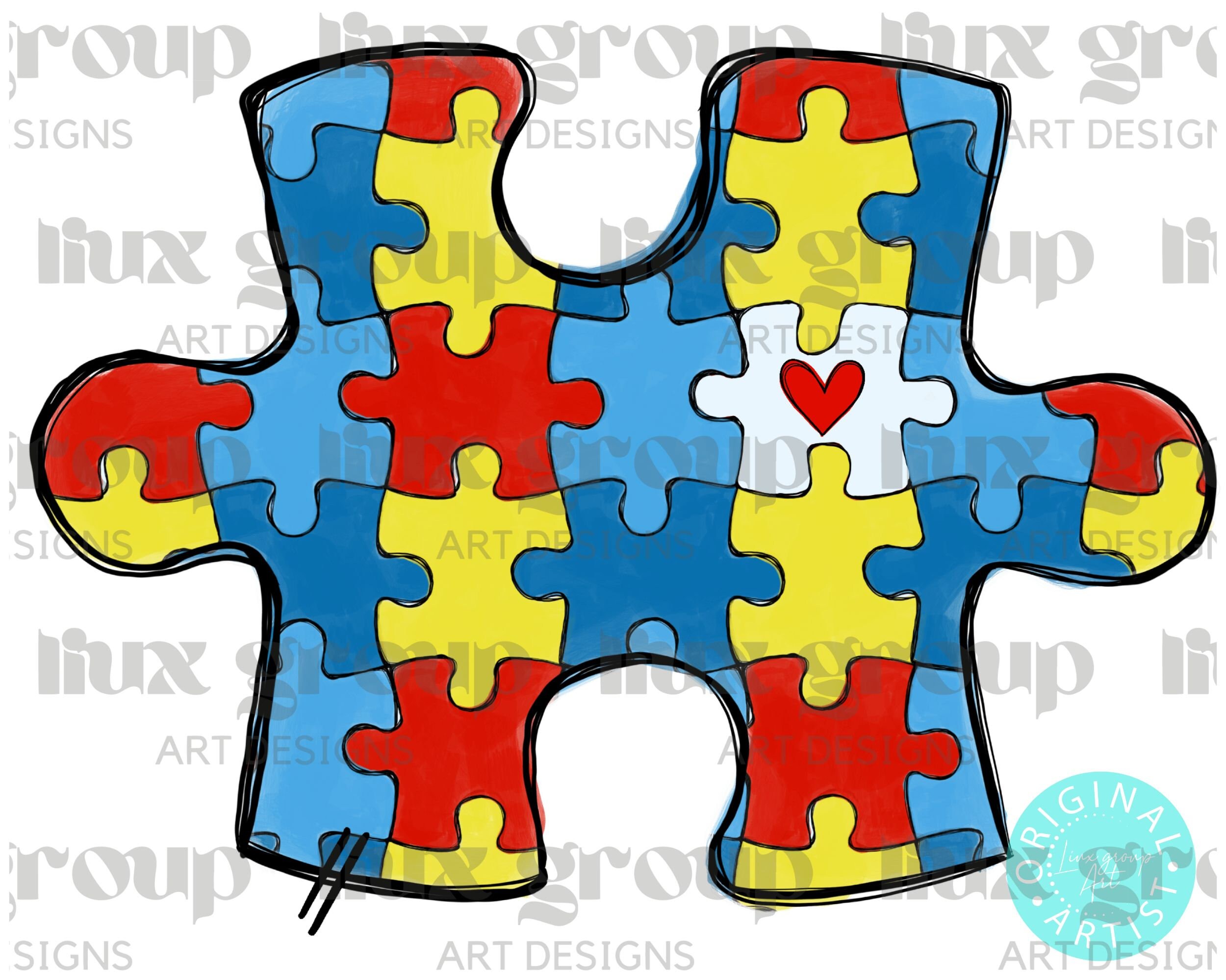 Piece of the Puzzle Autism PNG, Autism Awareness Hand Drawn PNG, Autism ...