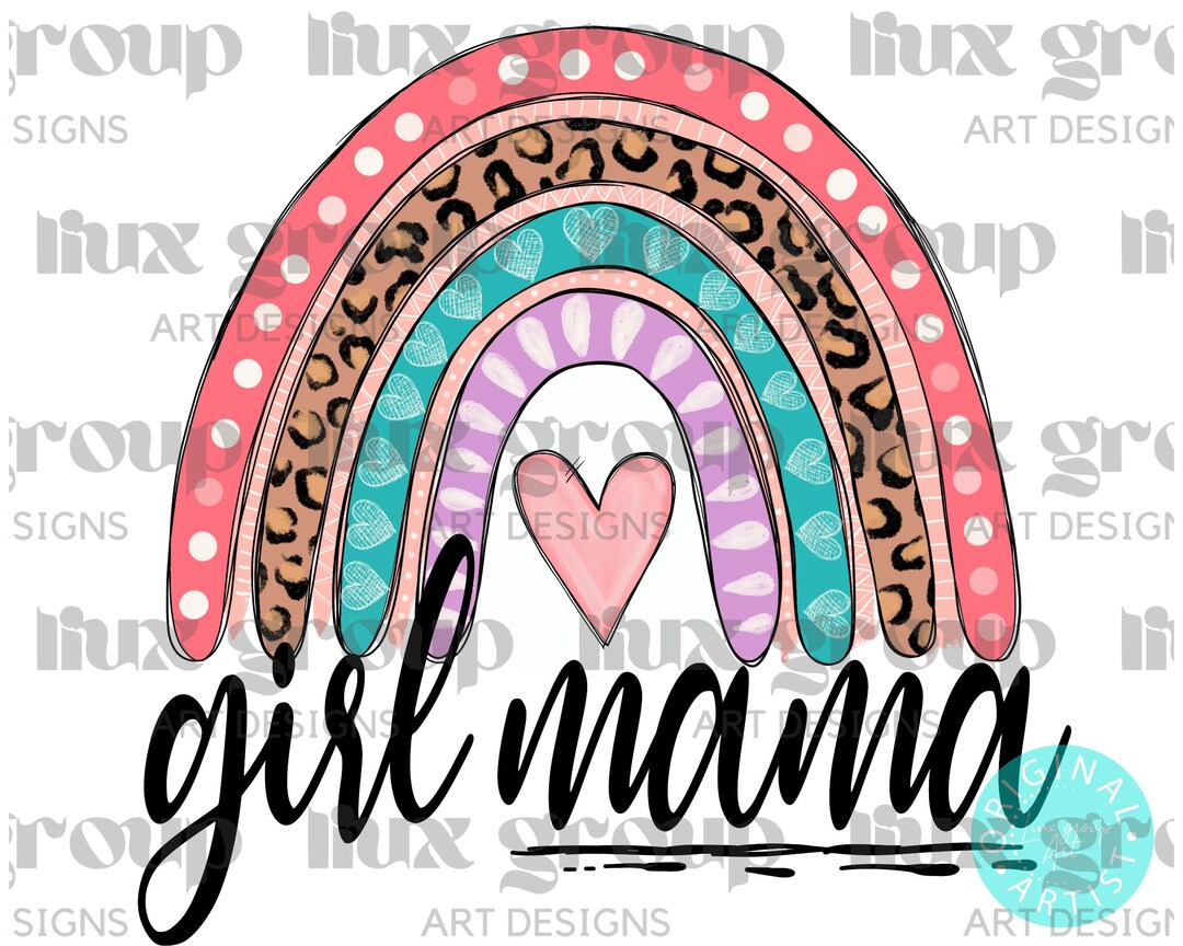 Rainbow Girl Mama Hand Drawn PNG Rainbow Mom PNG Sublimation - Etsy