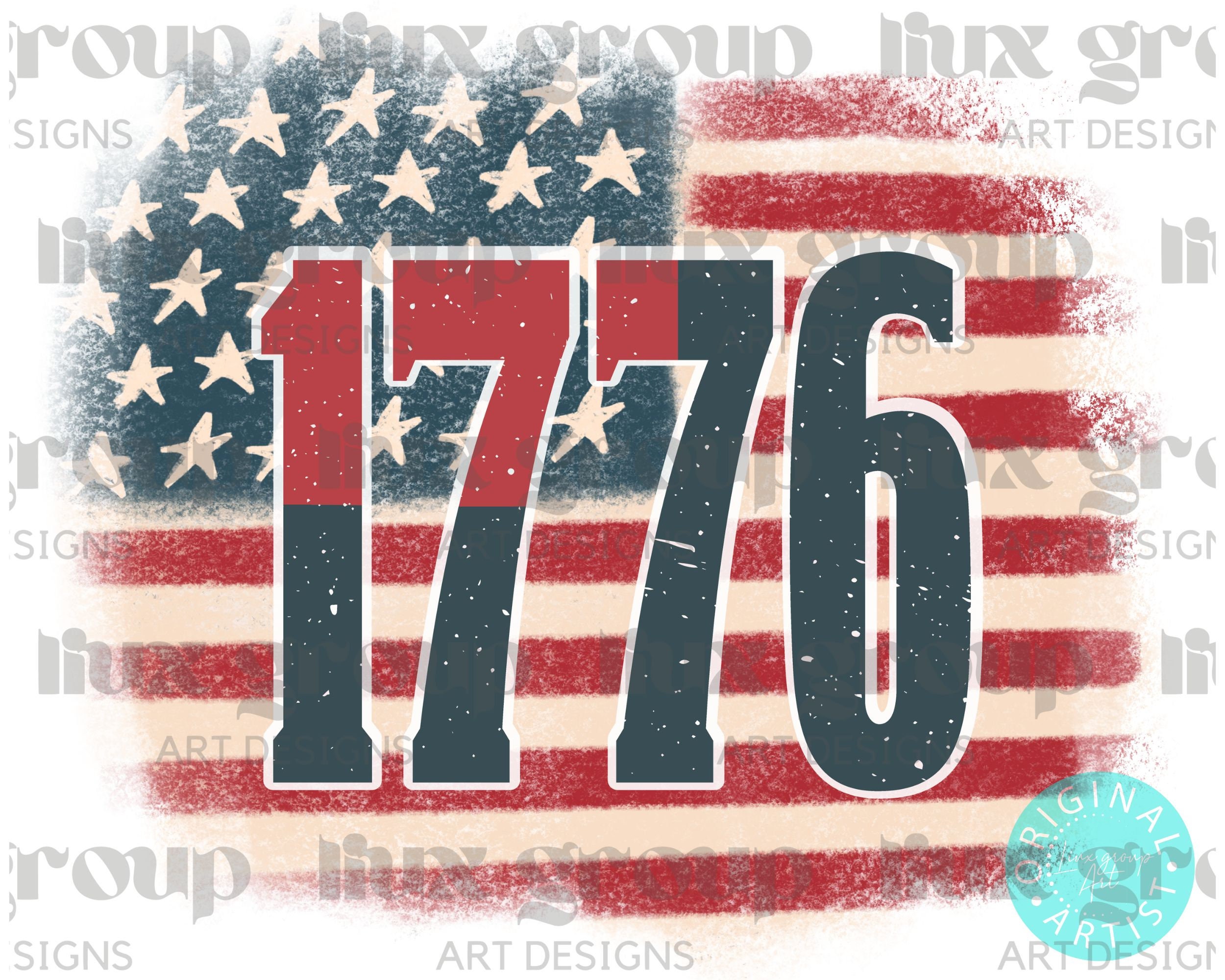 1776 American Flag PNG Sublimation Design Download, American Flag Png ...