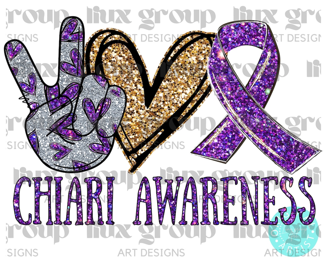 Chiari Malformation Awareness PNG, Chiari PNG, Peace Love Cure Png ...