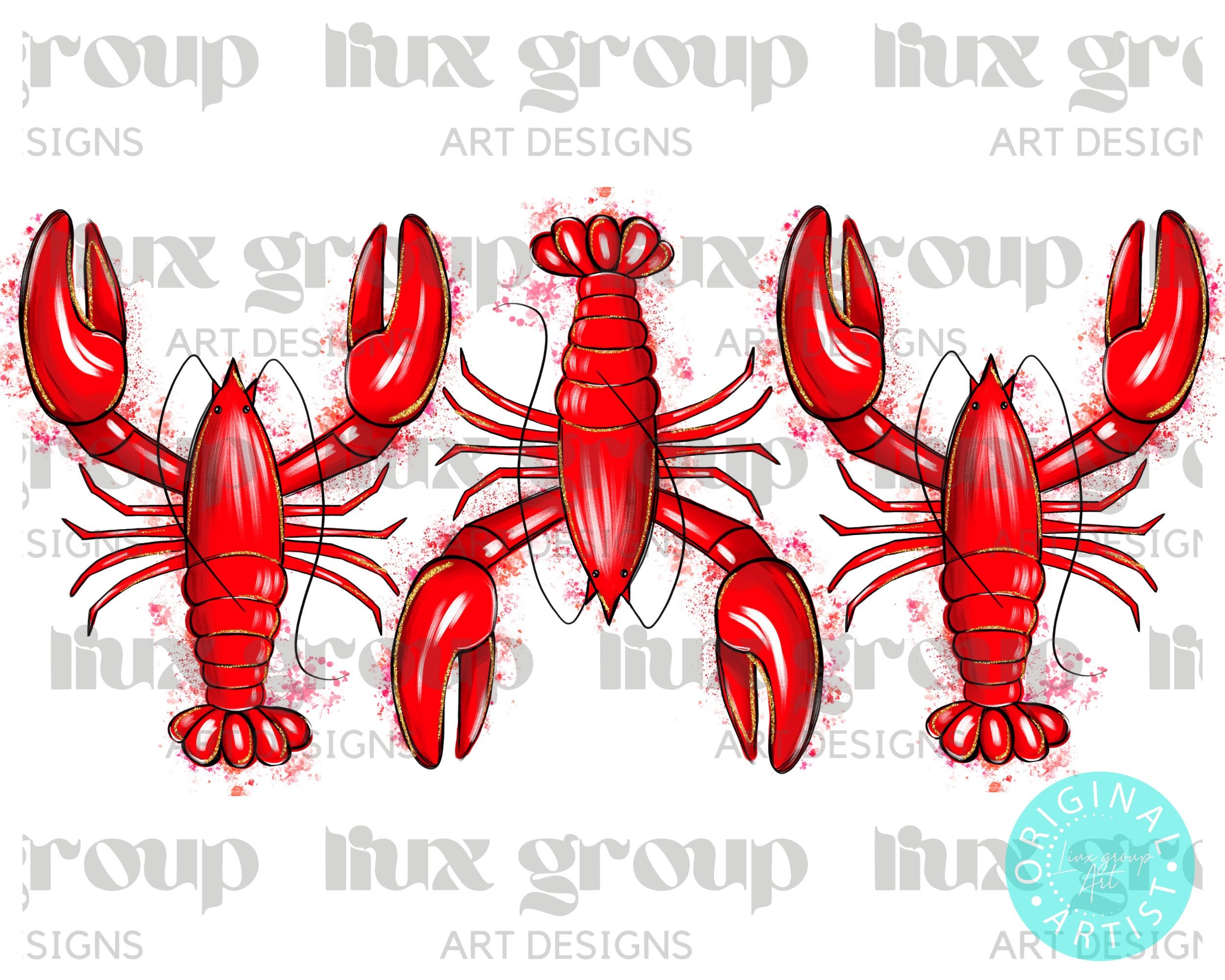 Crawfish Hand Drawn PNG, Lobster PNG Sublimation Designs, Crawfish ...
