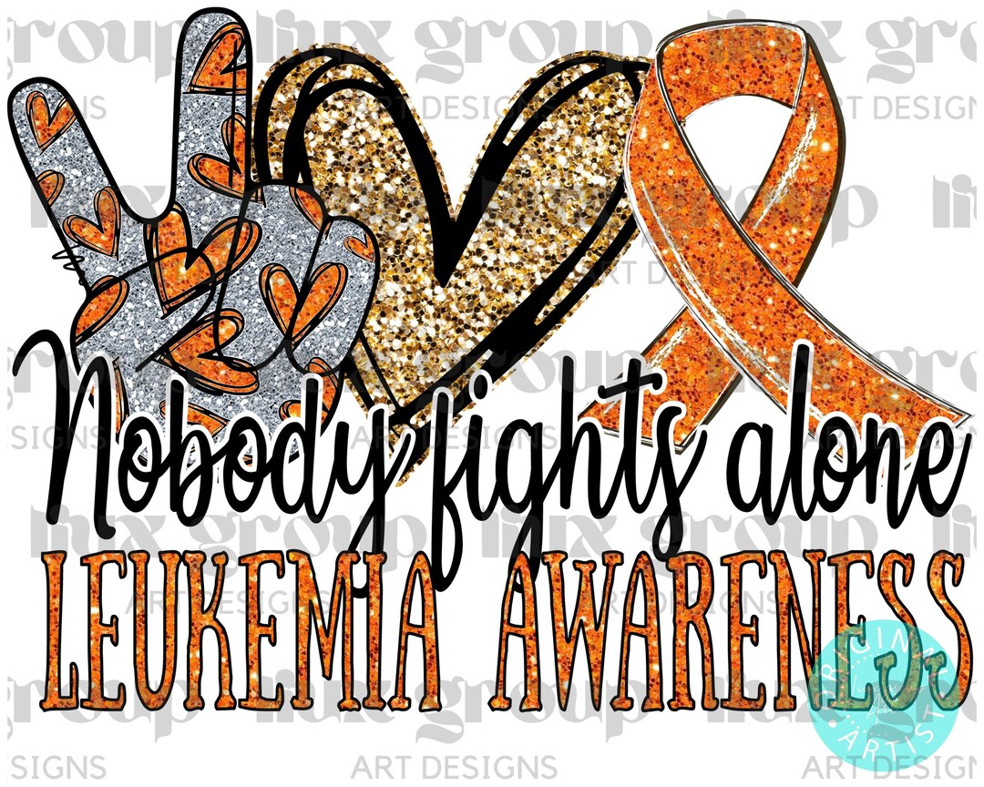 Nobody Fights Alone PNG, Leukemia Awareness PNG, Awareness Png ...