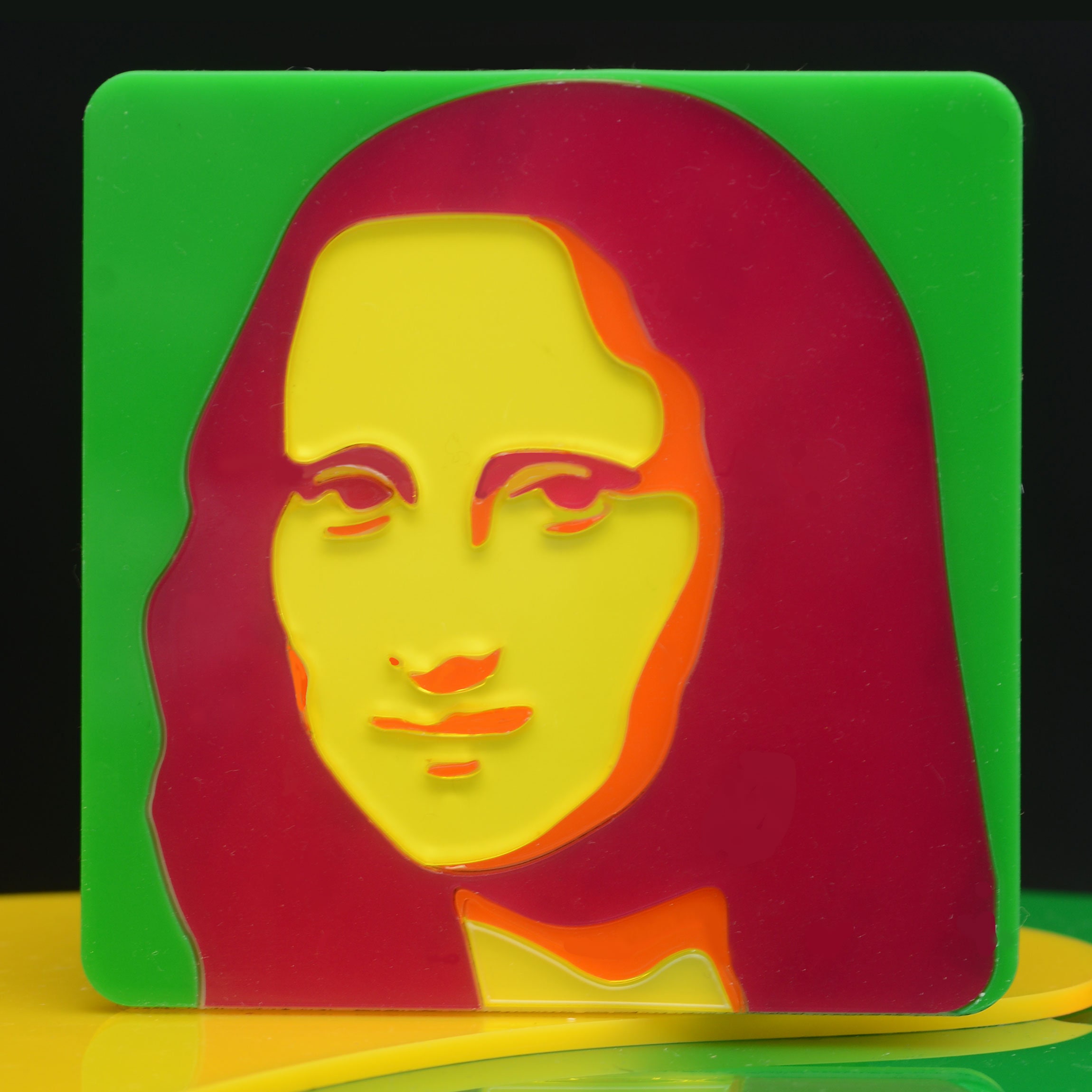 Mona Lisa Painting in Colorful Plexiglass in a Pop Art Style for a ...