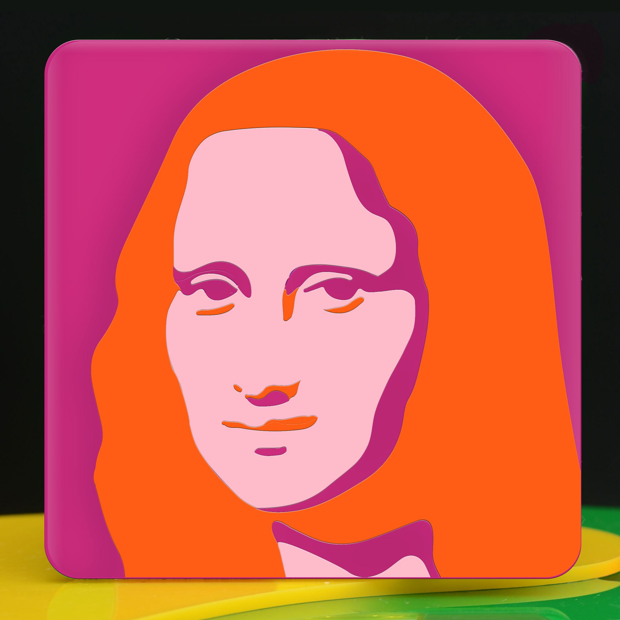 Mona Lisa Painting in Colorful Plexiglass in a Pop Art Style for a ...