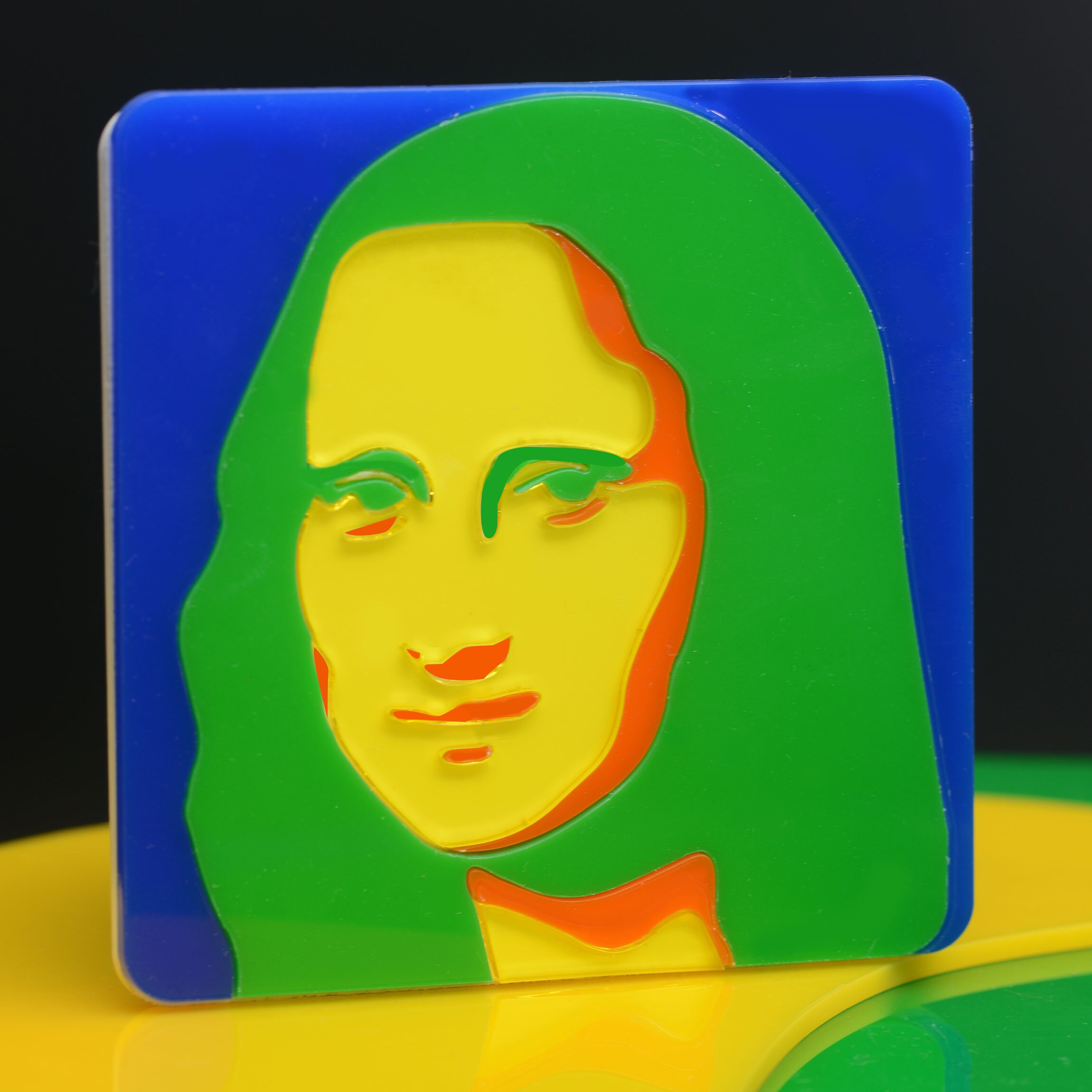 Mona Lisa Painting in Colorful Plexiglass in a Pop Art Style for a ...