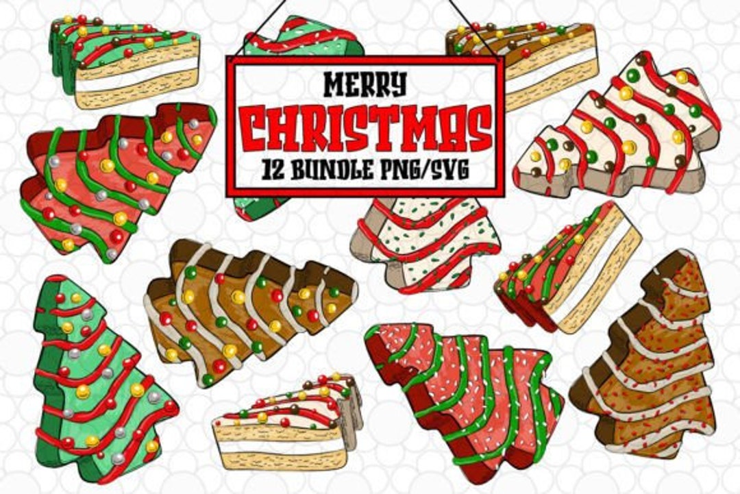 Christmas Tree Cake SVG PNG Bundle - Etsy