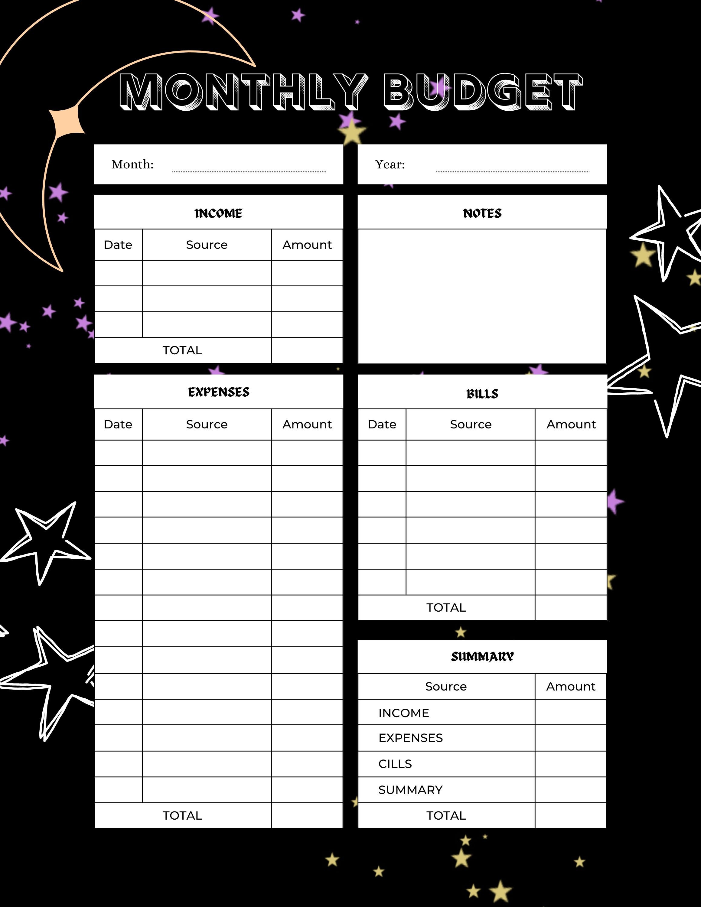 12 Month Budget Planner | Budget | Printable Budget Planner - Etsy
