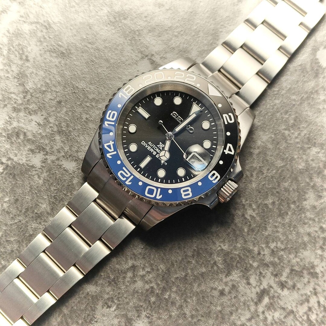 Seiko Mod Batman Submariner - Etsy