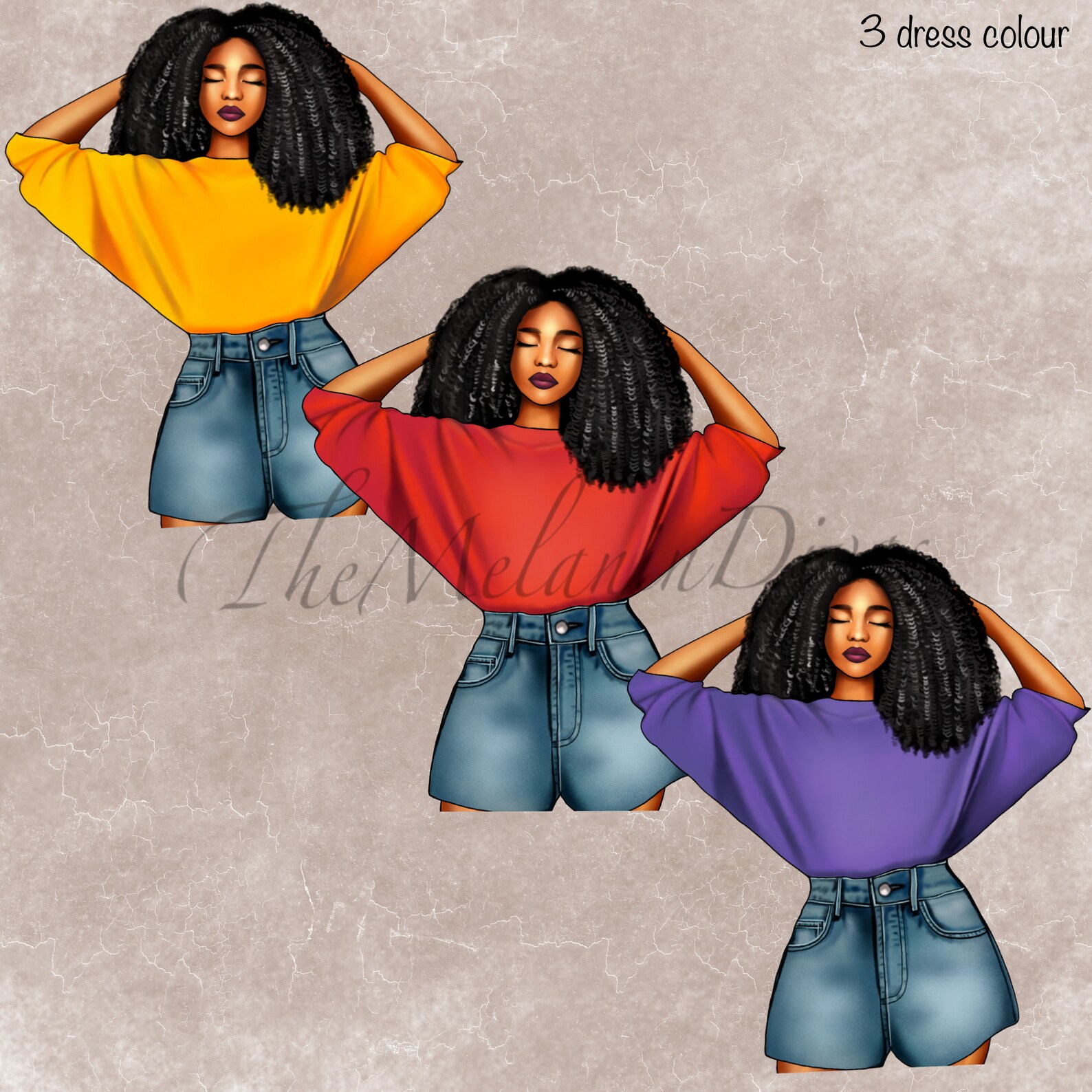Dope Girl Clipart Black Dope Girl Black Girl Clipart Cool Etsy 9315