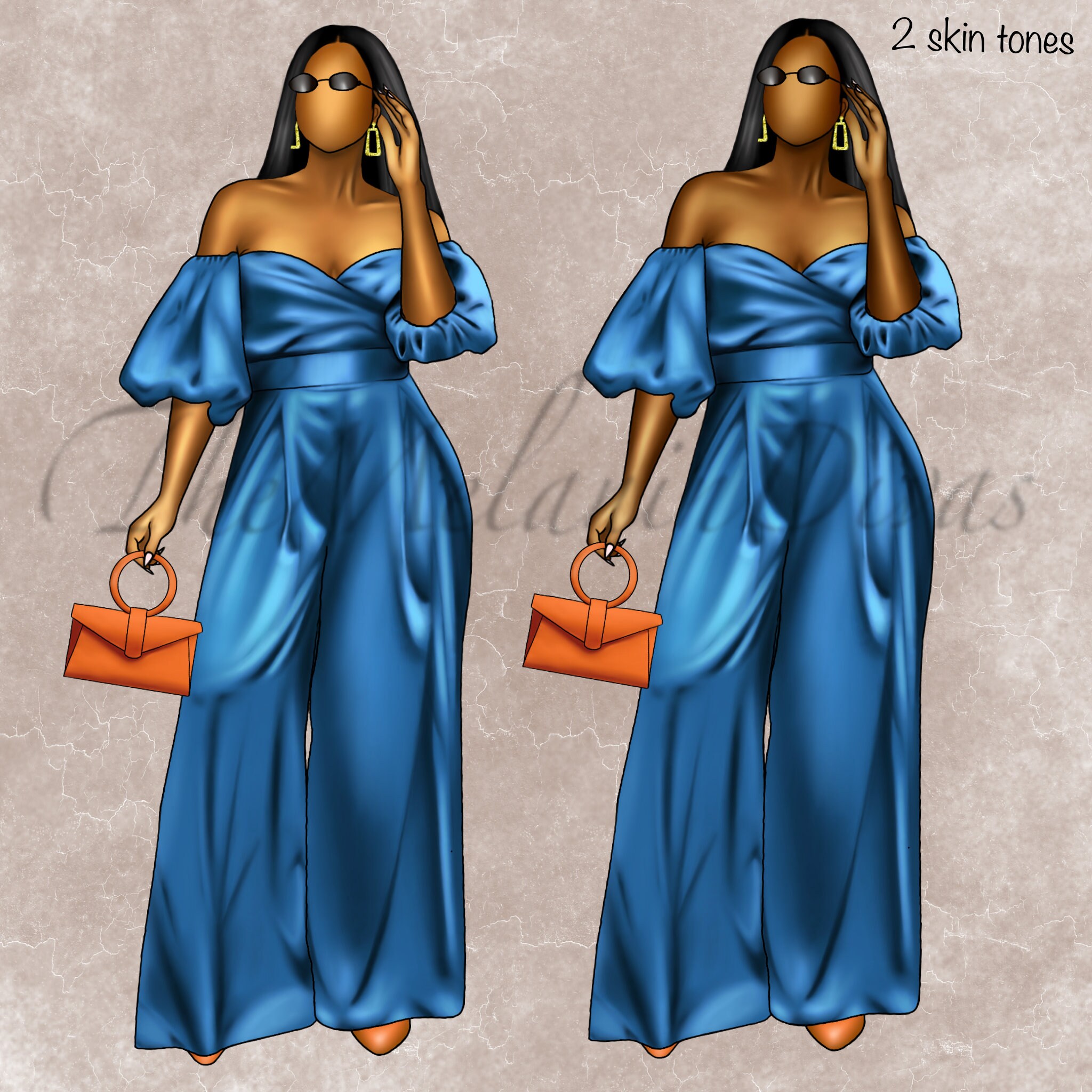 Black Girl Fashion Clipart: Planner Girl PNG Set (digital Download) - Etsy