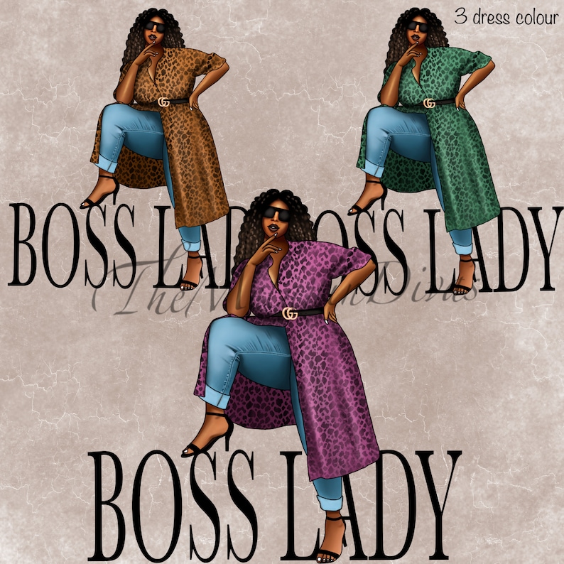 Boss Lady Clipart Black Boos Lady Clipart Black Woman - Etsy