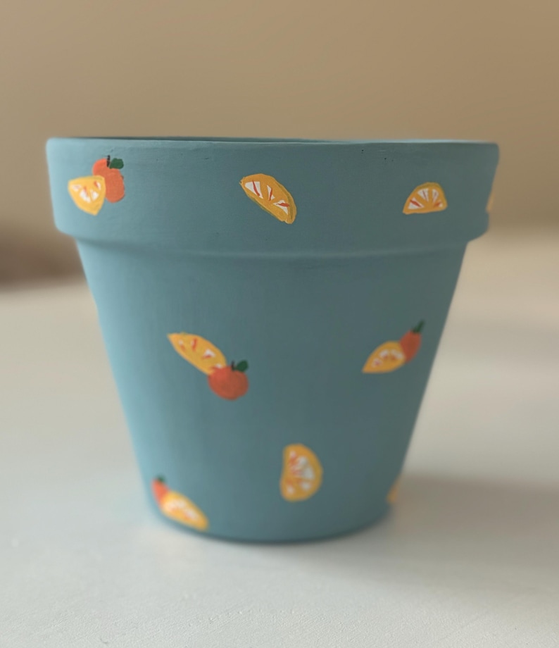 Hand Painted Clay Pots - Etsy