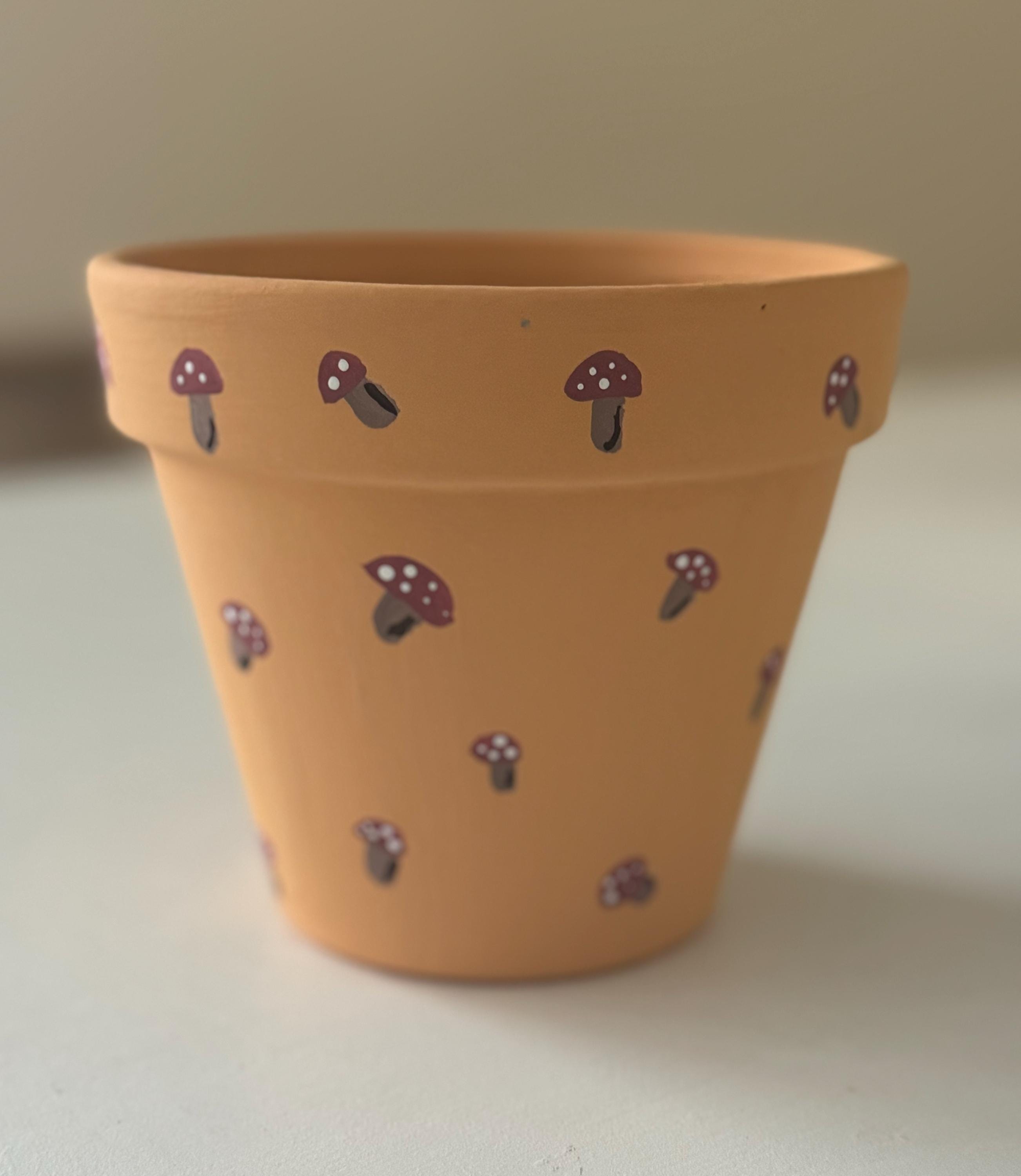 Hand Painted Clay Pots - Etsy