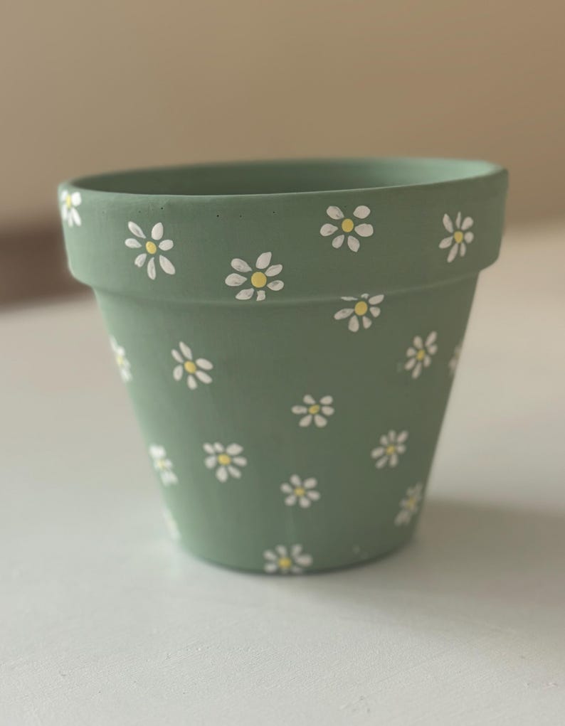 Hand Painted Clay Pots - Etsy