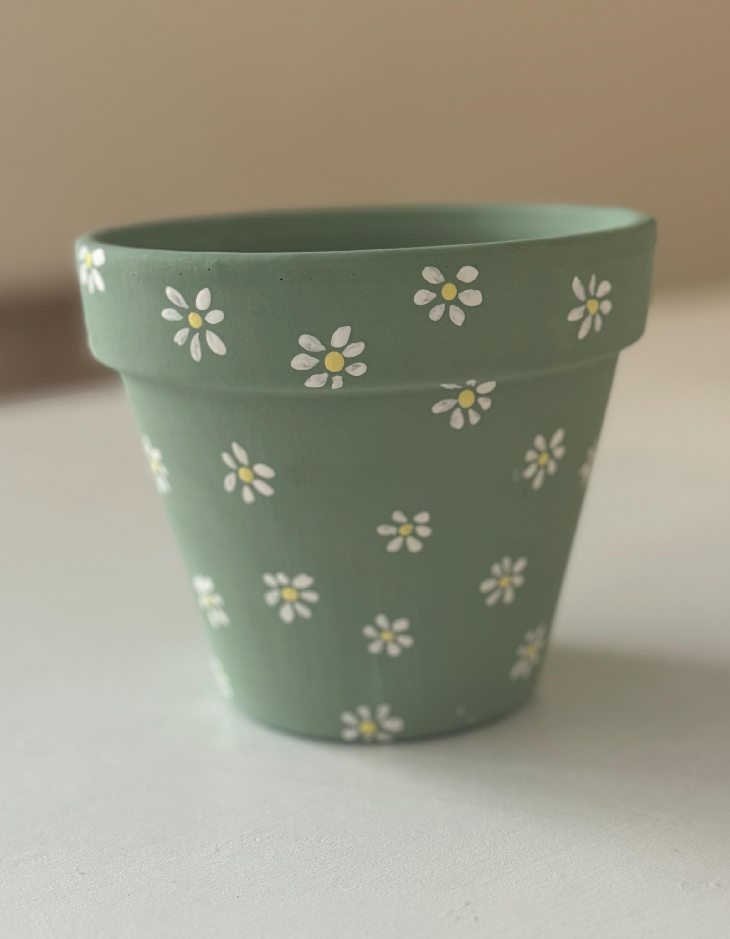 Hand Painted Clay Pots - Etsy