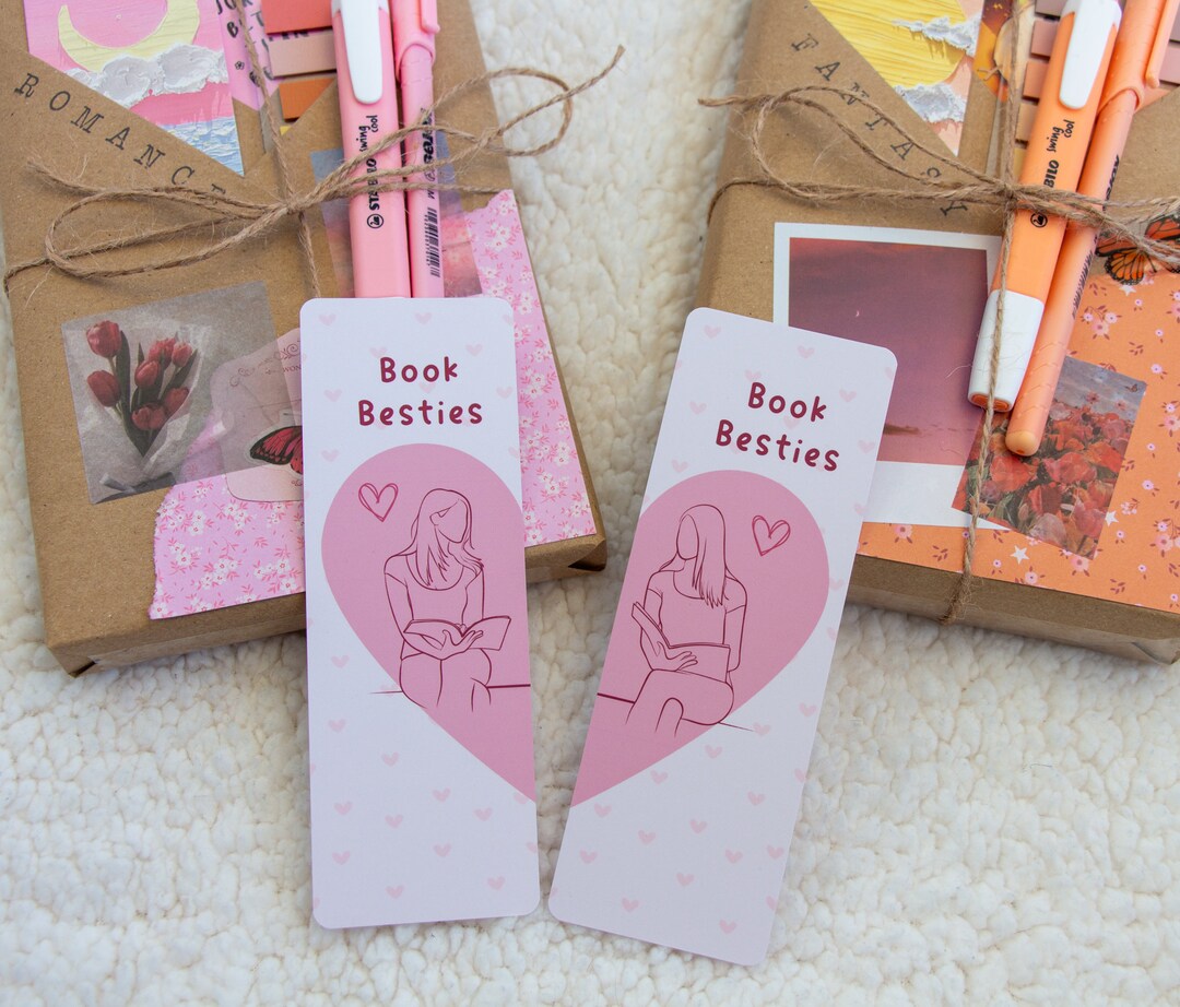 Girly Book Besties Bookmark Set, Book Lover Gift, Book Friends, Bookish ...