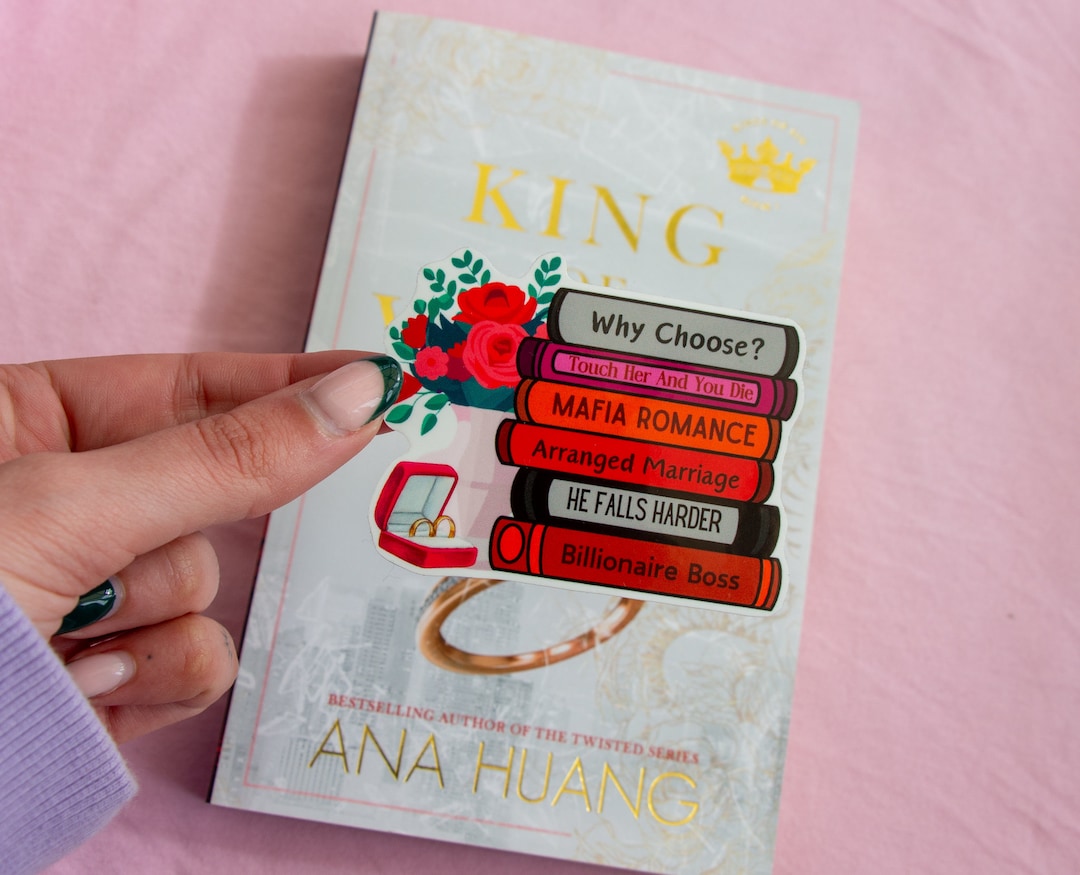 Dark Romance Book Stack Sticker, Book Sticker, Waterproof Sticker ...