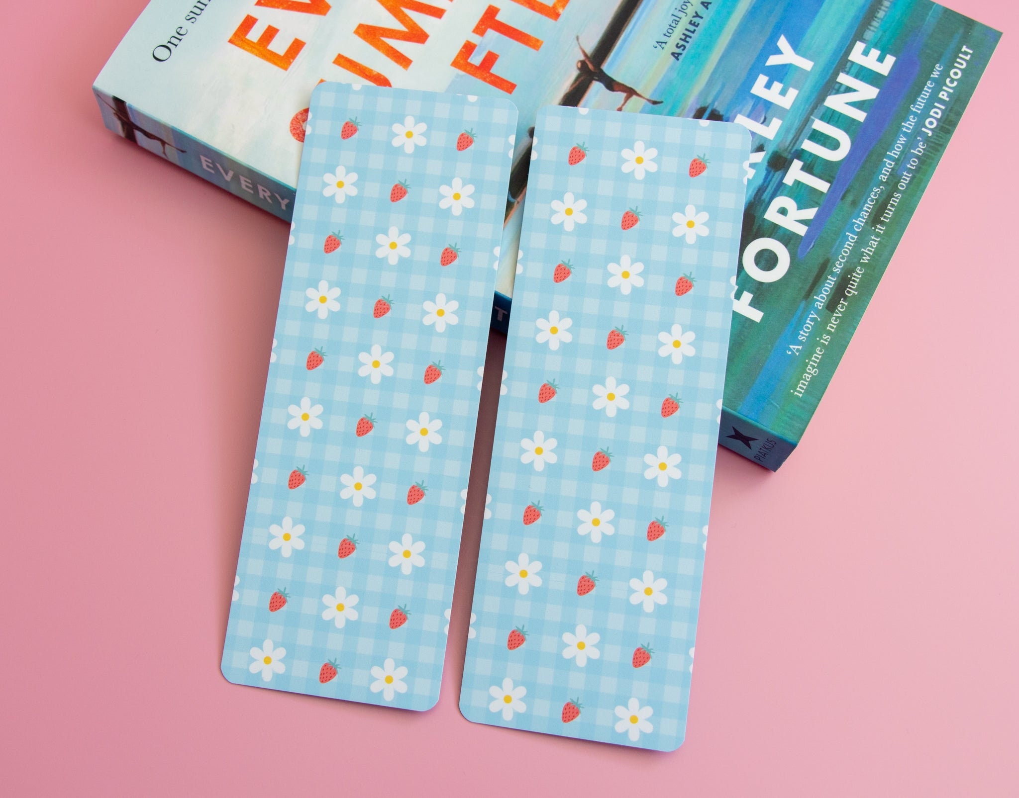 Picnic Daisies and Strawberries Bookmark, Cute Bookmark, Summer Reading ...