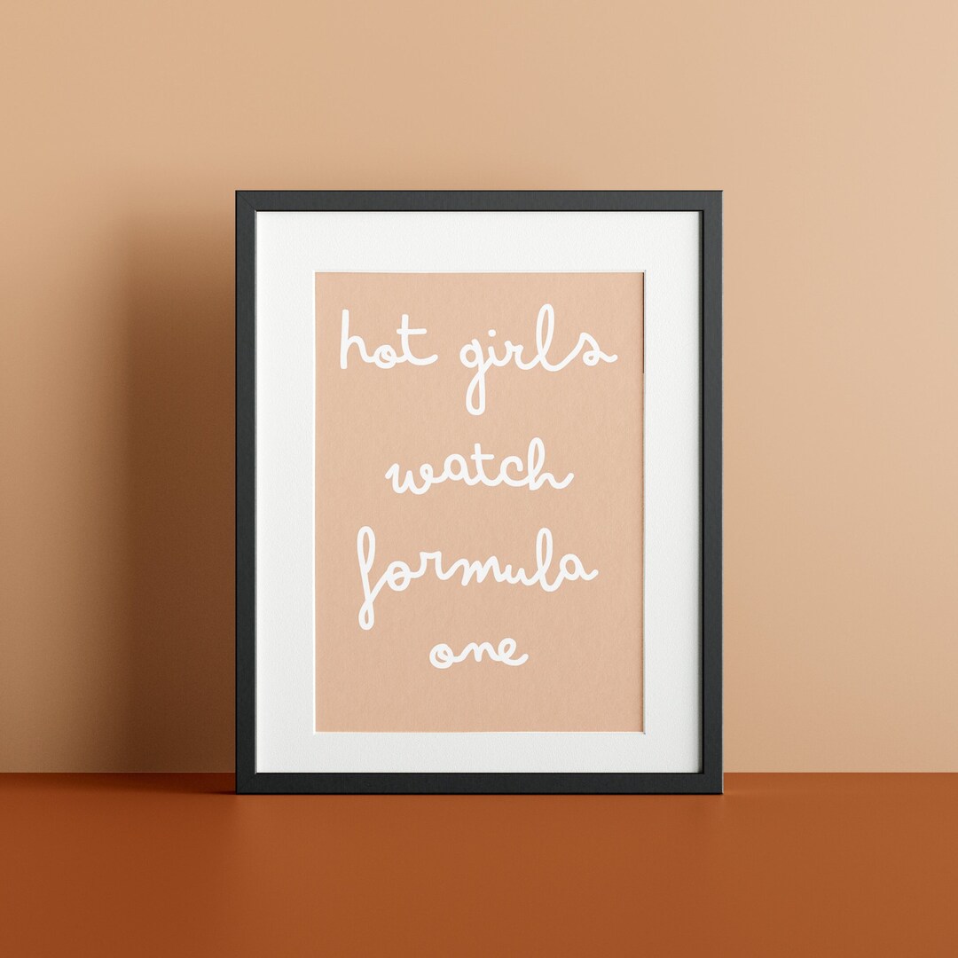 Hot Girls Watch Formula One Script Print Formula 1 Poster Minimal Home ...