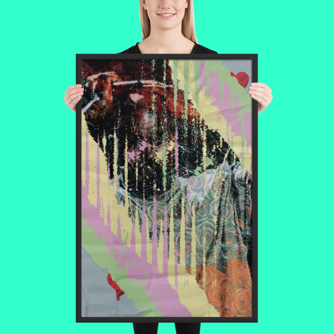 Sad Kanye 808s and Heartbreak Frame Poster Print Kanye Wall Art Framed ...