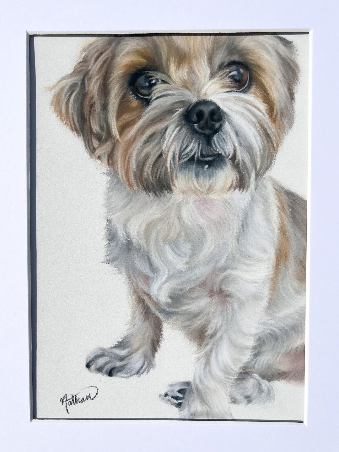 Custom Pet Portrait, Custom Dog Portrait, Dog Memorial, Mini Pet ...