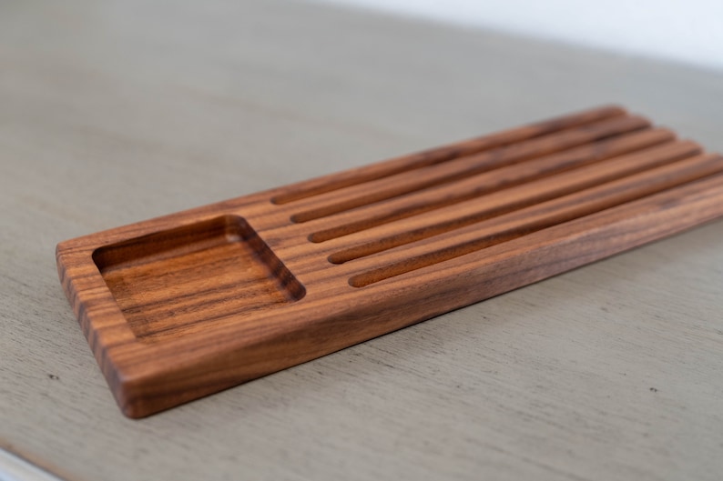 Handcrafted Walnut Soap Tray Collection: Bathroom & Kitchen Organizer ...