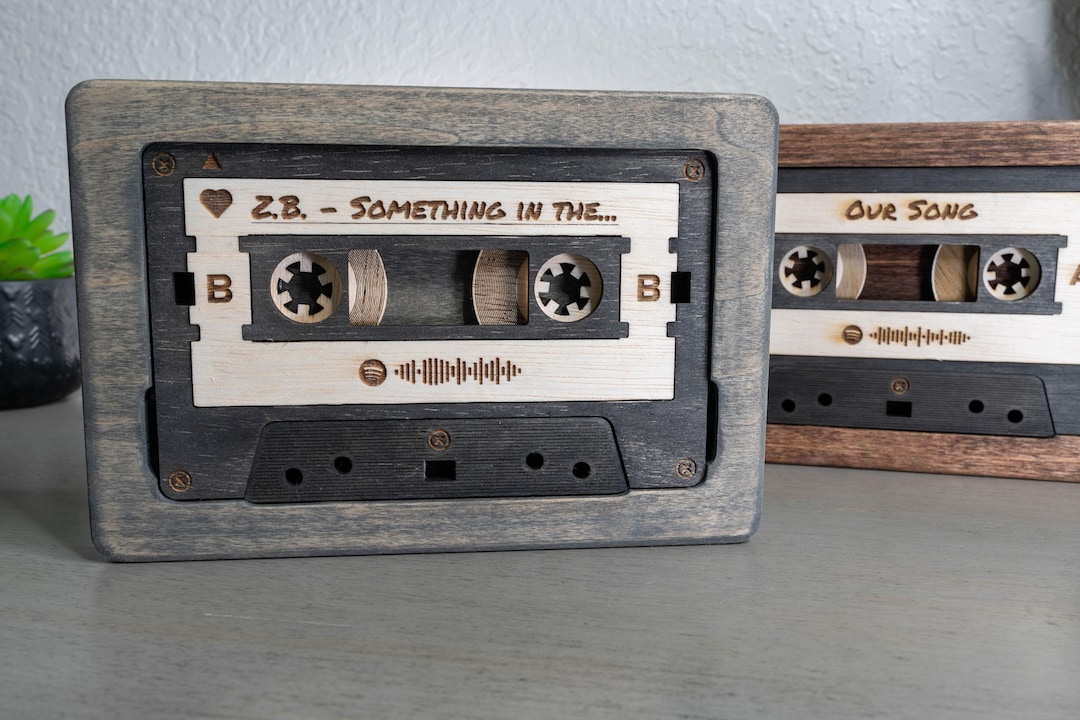 Custom Engraved Cassette Plaque: Spotify Song Display, Personalized ...