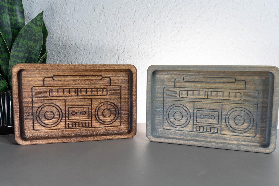 Handcrafter Custom Radio Box Tray | 90s Nostalgia Engraved Valet ...