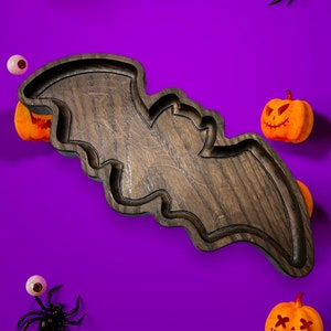 Bat Shaped Catch All Tray, Bat Shaped Candy Dish, Halloween Decor, Fall ...