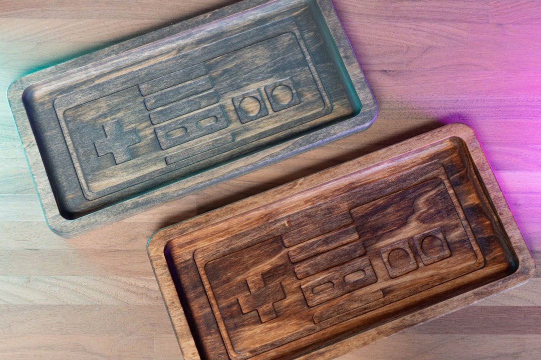 Handcrafted NES Controller Inlay Wooden Tray: Gamer Valet - Etsy