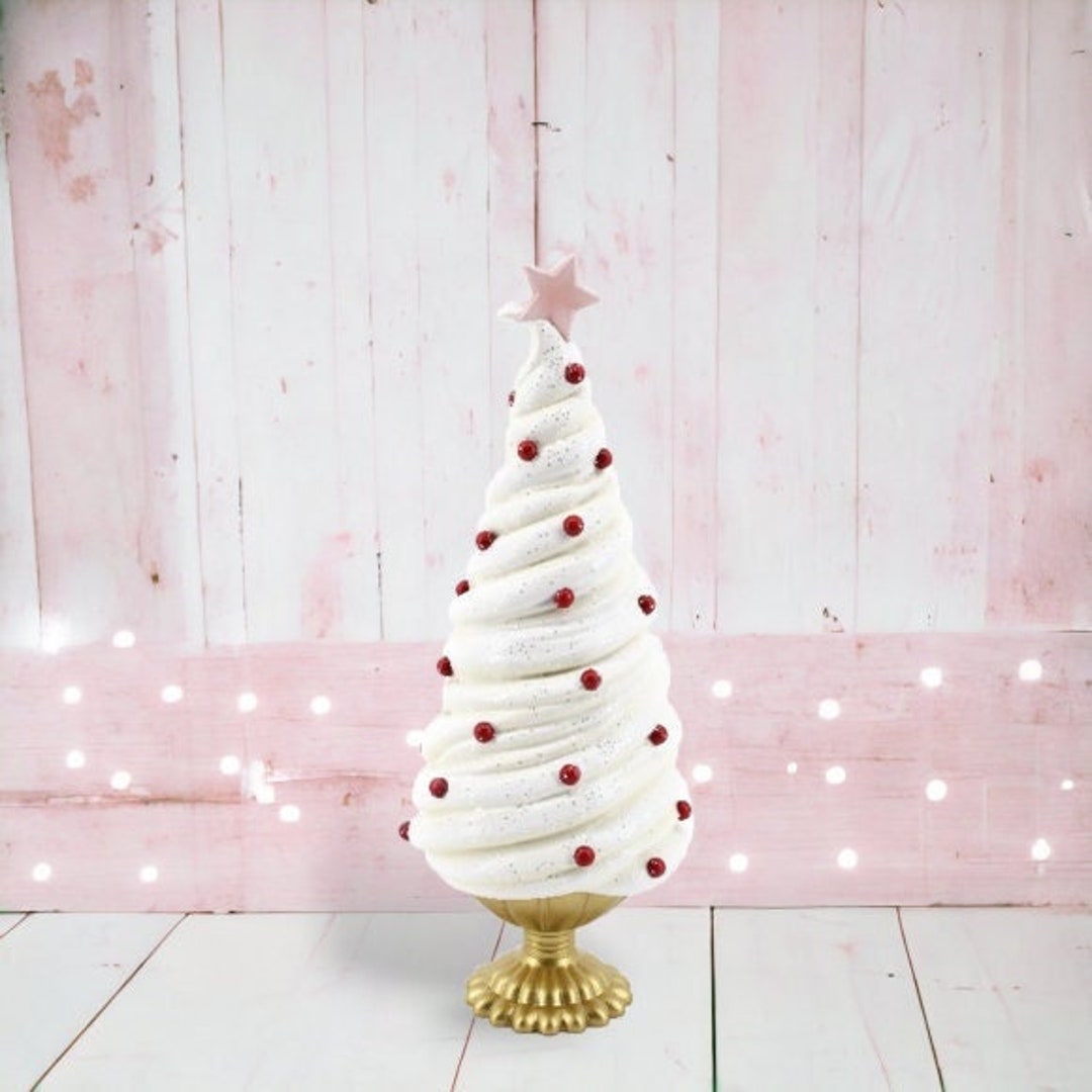 White Frosting Swirl Tree 12.5 In, Christmas Tree by December Diamonds ...