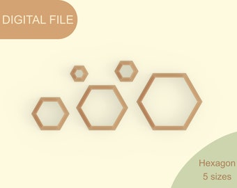 Hexagon Stl File - Etsy