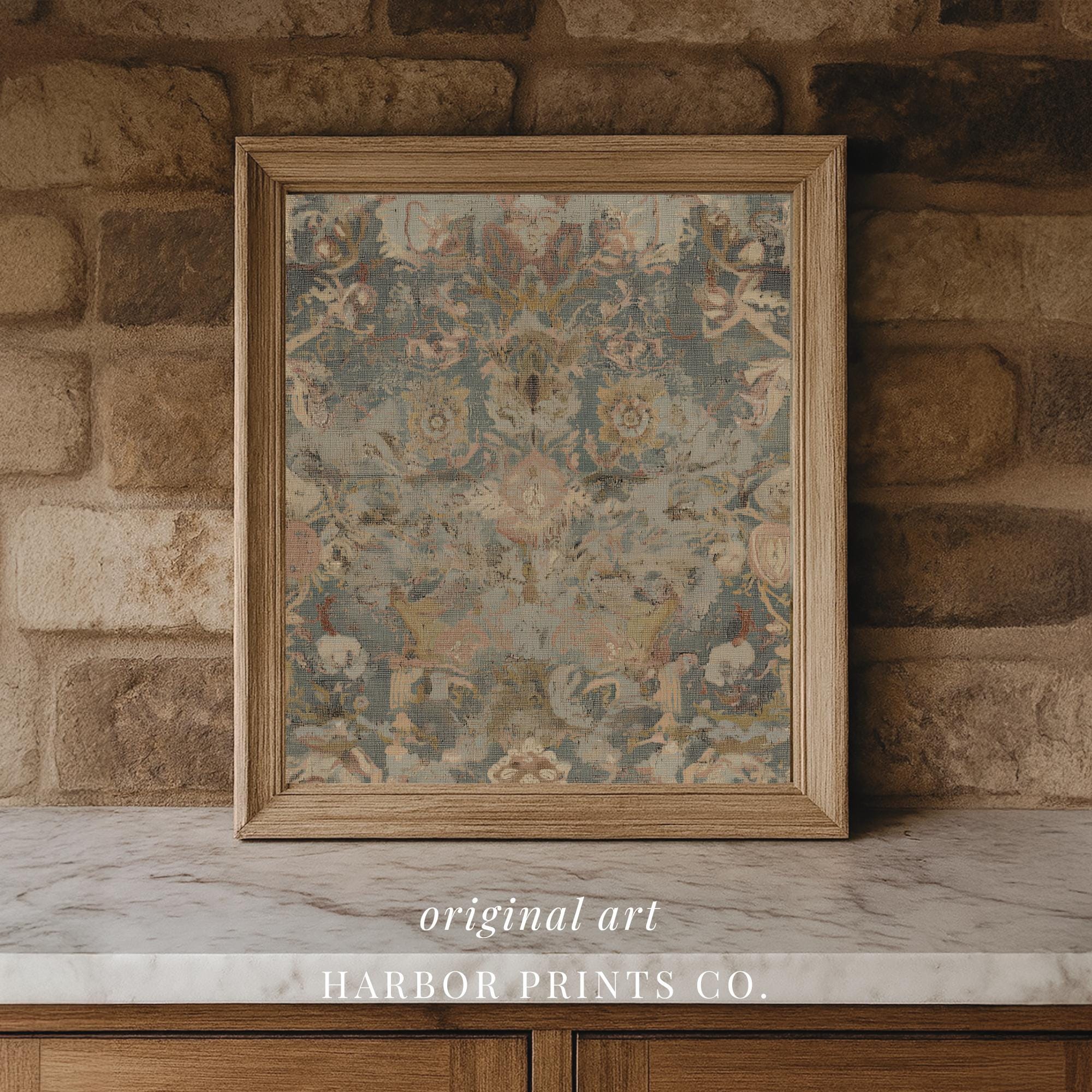 Set of 2 Vintage Tapestry Prints: Antique Textile Wall Art (digital ...