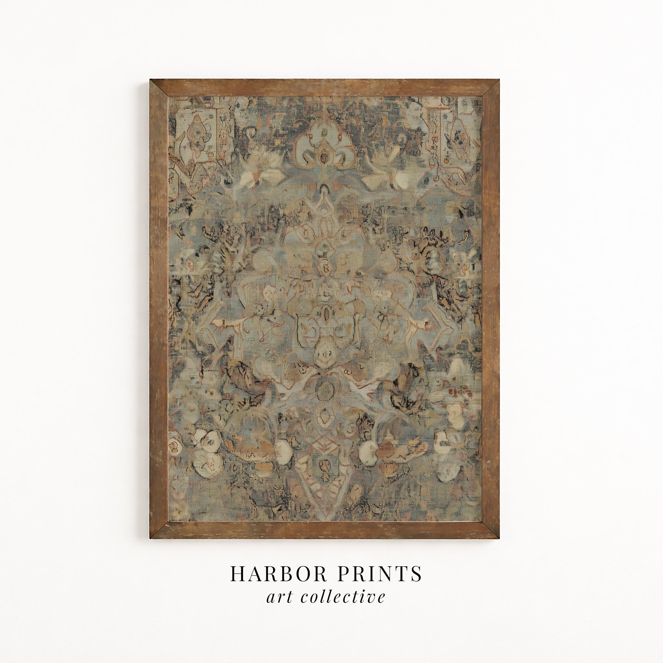 Set of 2 Vintage Tapestry Prints: Antique Textile Wall Art (digital ...